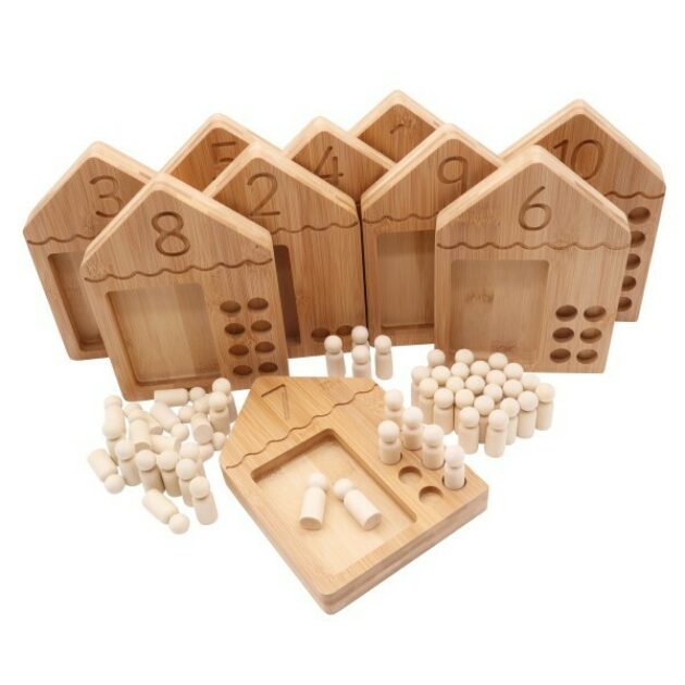 Bamboo Counting & Sorting Tray Set | Muddy Faces