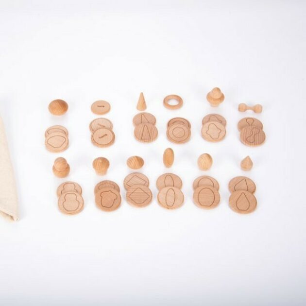 Wooden Treasures Touch & Match Set | Muddy Faces