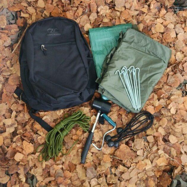 Shelter Kit with Olive Green Basha | Muddy Faces
