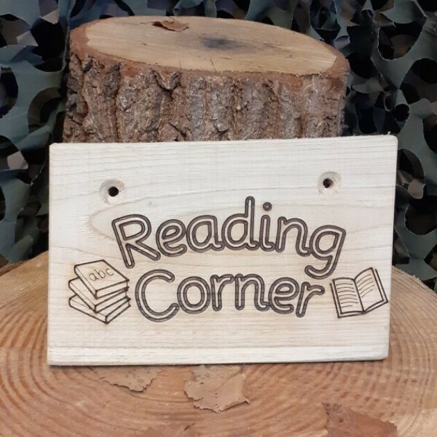 Rustic Sign - Reading Corner | Muddy Faces