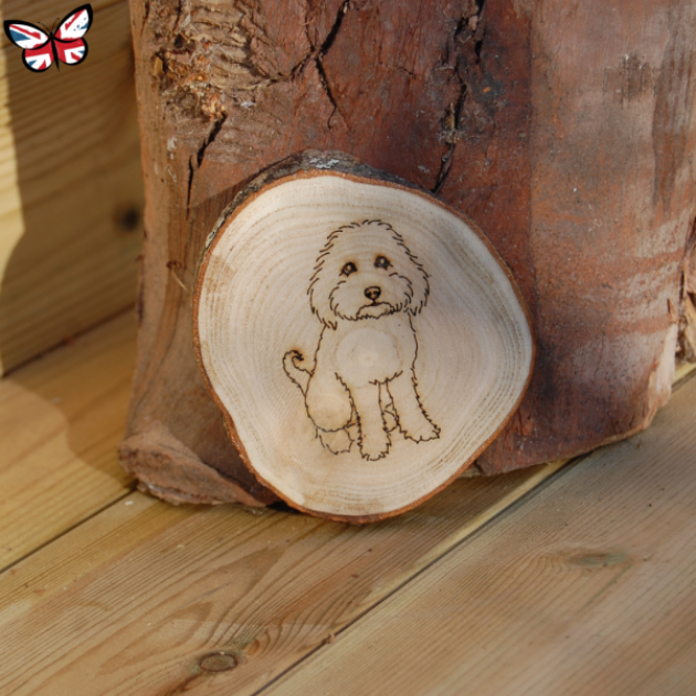 UK Wood Cockapoo Coaster | Muddy Faces