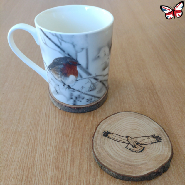 UK Wood Buzzard Coaster | Muddy Faces