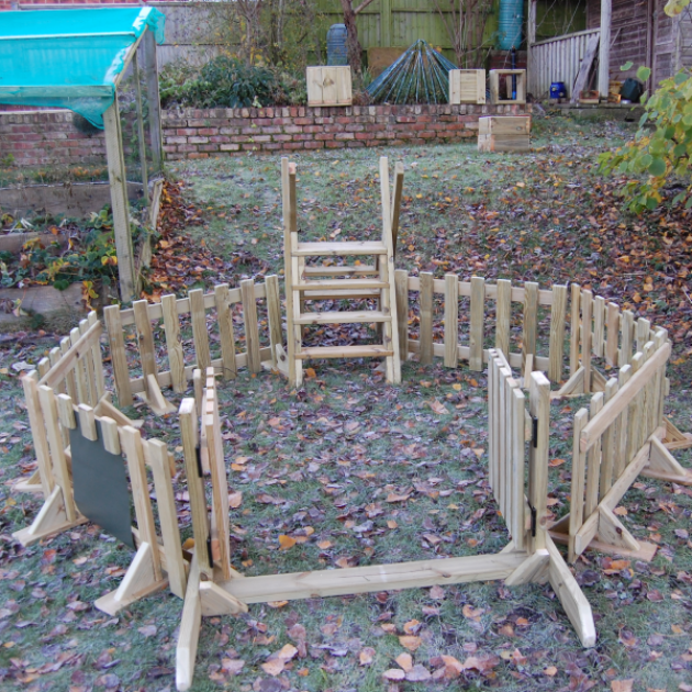 Ladder Stile & Double Gate Set 50cm | Muddy Faces