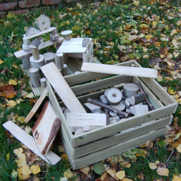 Nature Blocks - 150 pieces in a Wooden Crate | Muddy Faces
