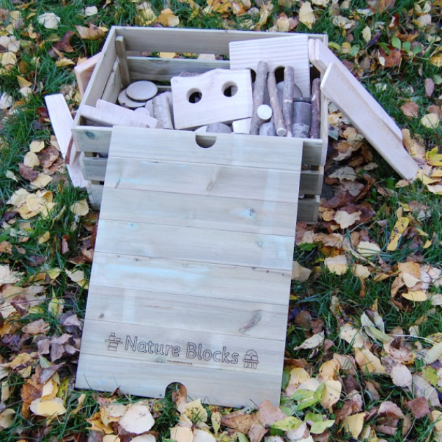 Nature Blocks - 450 pieces with Wooden Sorting Crates | Muddy Faces