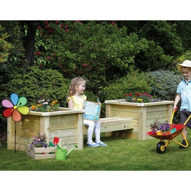 Millhouse Outdoor Planter & Bench Combo | Muddy Faces