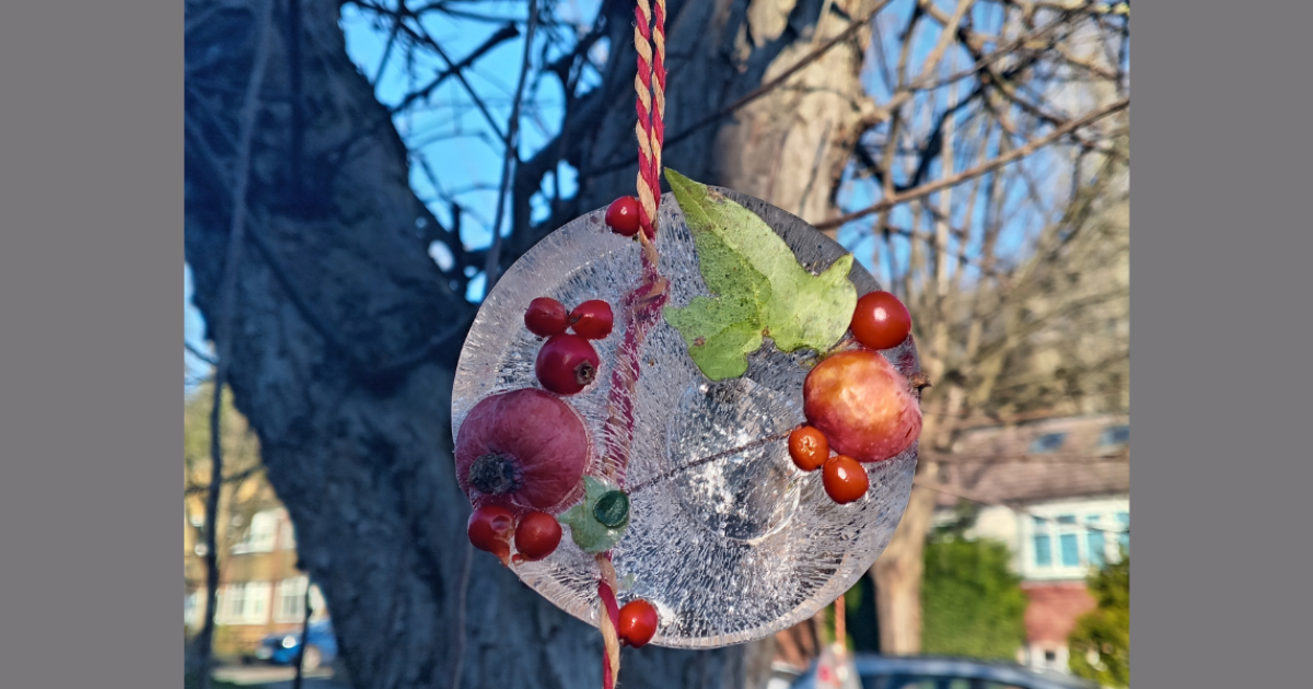 Hanging ice decorations - Activities | Muddy Faces