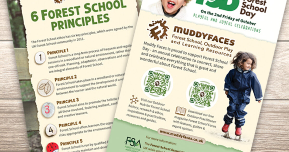 Free flyer for Forest School Day | Muddy Faces
