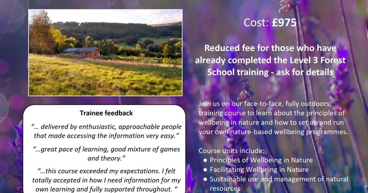 Level 3 Certificate for Wellbeing in Nature… | Muddy Faces