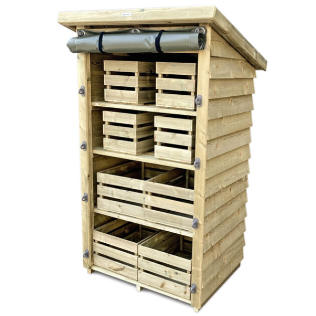 Outdoor Storage Sheds with Stackable Crates | Muddy Faces