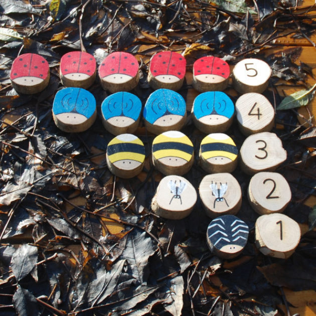 Hand Painted Counting Set 1-5 - Minibeasts | Muddy Faces
