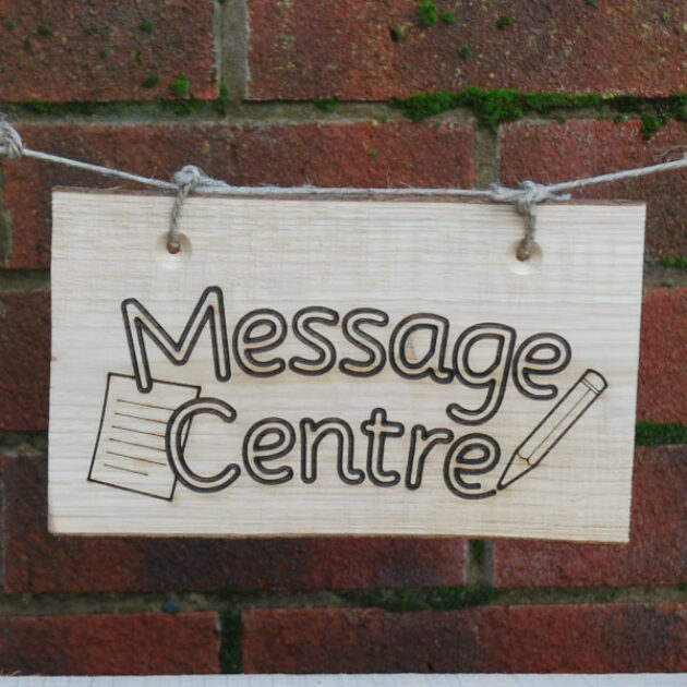 Rustic Sign - Message Centre | Muddy Faces