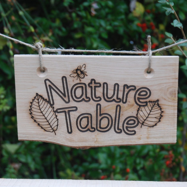 Rustic Sign - Nature Table | Muddy Faces