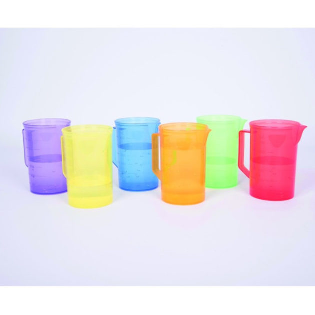 Translucent Colour Jug Set - Pack of 6 | Muddy Faces