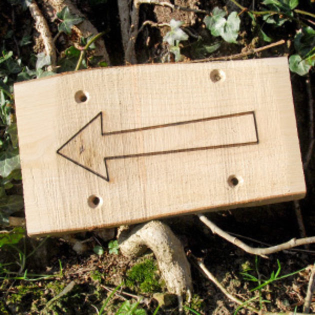 Wooden Arrow Direction Signs | Muddy Faces