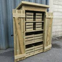 Lockable Outdoor Storage Sheds with Stackable Wooden… | Muddy Faces